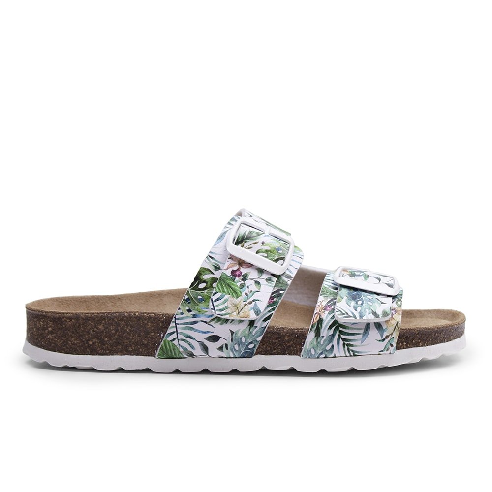 Minfot Softstep Sandaler Dam Biosandal 2-remmar Tropical Glow Vit